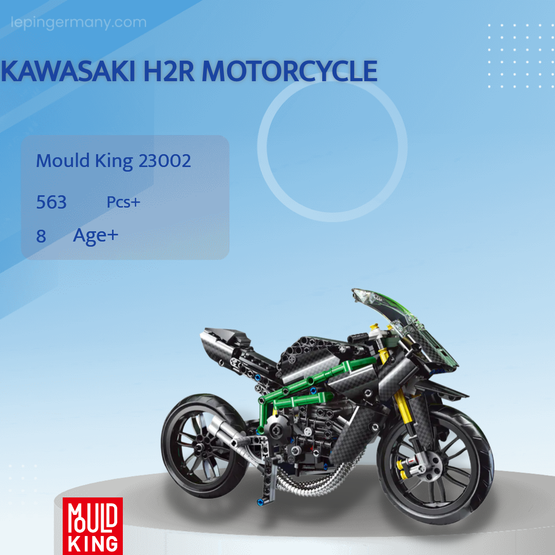 MOULD KING 23002 KAWASAKI H2R Motorcycle with 563 Pieces | LEPIN Germany