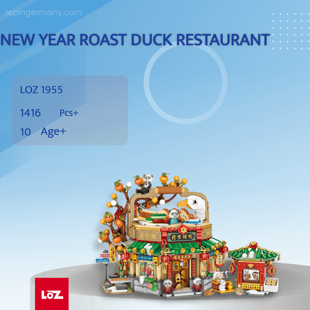 LOZ 1955 New Year Roast Duck Restaurant with 1416 Pieces | LEPIN Germany
