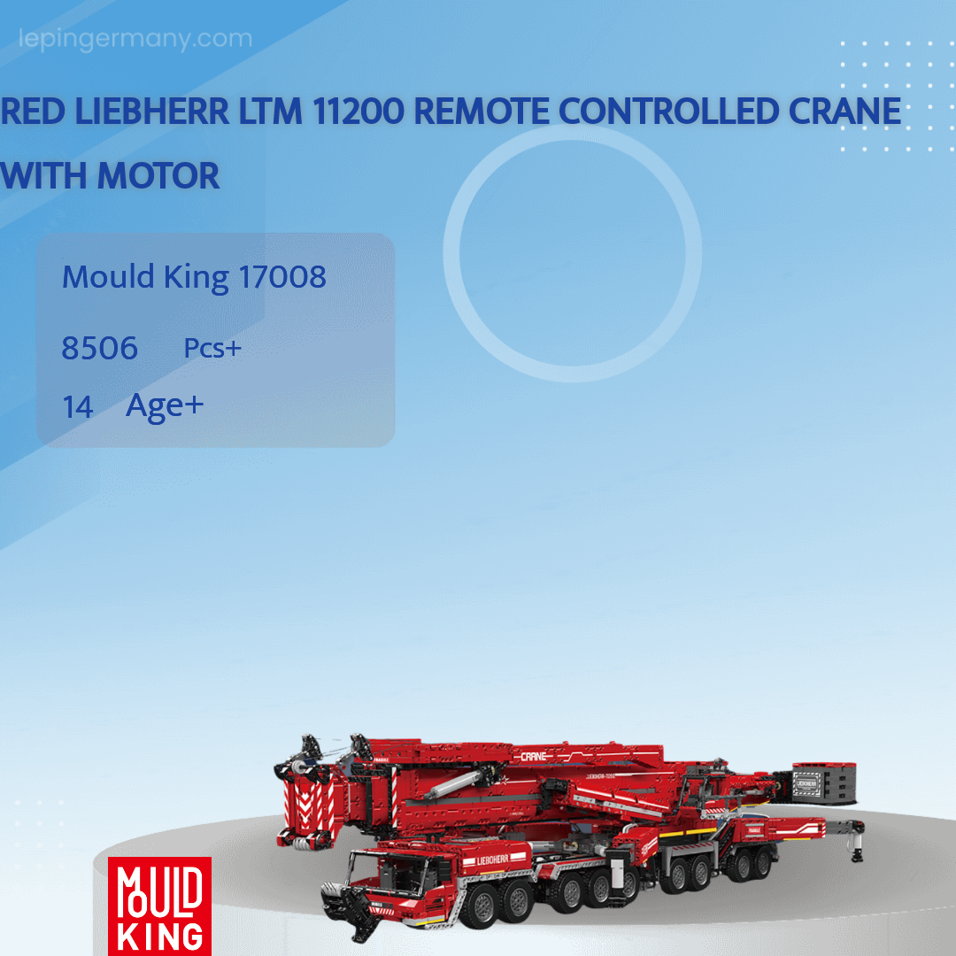 MOULD KING 17008 Red Liebherr LTM 11200 Remote Controlled Crane With ...