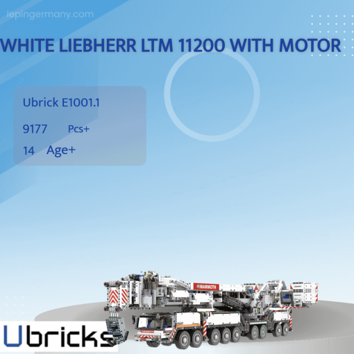 Ubrick E1001.1 White Liebherr LTM 11200 With Motor with 9177 Pieces ...